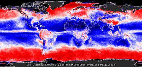 Monthly Average Cloud Cover Maps | TheSkyLive