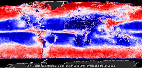 Monthly Average Cloud Cover Maps | TheSkyLive