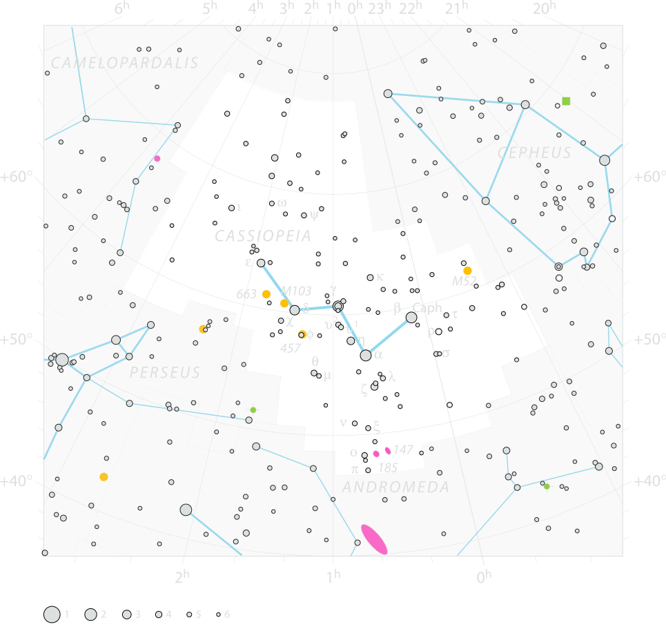 Cassiopeia, the Seated Queen Constellation | TheSkyLive